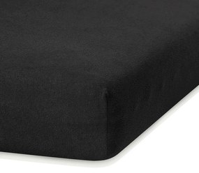 Froté prostěradlo s gumou AmeliaHome Ruby černé