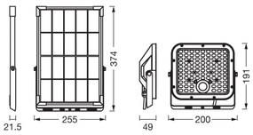 Ledvance - LED Solární reflektor se senzorem FLOOD SPLIT LED/30W/6,4V IP65 + DO
