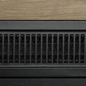 HOMCOM Elektrický krb, 3D plamenový efekt, 3 nastavení, časovač, dálkové ovládání, přírodní dřevo