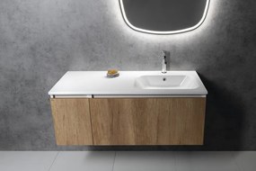 Sapho Sapho, ARECA umyvadlo 121x51,5cm, litý mramor, pravé, bílá, AC121R