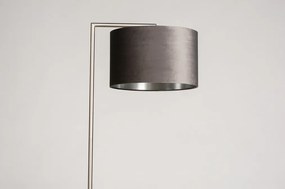 Stojací designová lampa Pallas Black and Silver Steel