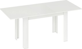 HOMCOM Rozkládací jídelní stůl, 140/180 x 80 cm, kuchyňský stůl pro 6-8 osob, do kuchyně, jídelny, bílý