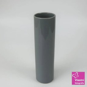 Šedá porcelánová váza Polly- střední 25 cm II. jakost