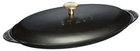 Staub litinový talíř na rybu s poklopem 31 cm/0,7 l černý, 1332125