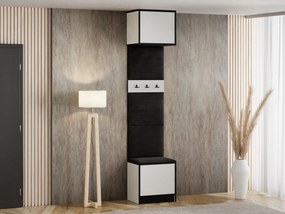 Šatní skříň s nástavcem EDEN 10 bílý + černý