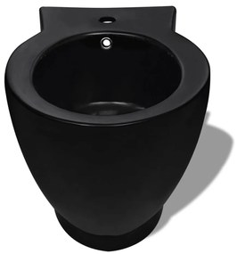 vidaXL Keramické WC a bidet černé