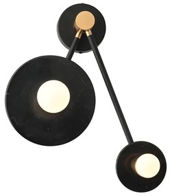 ACA DECOR Nástěnné svítidlo Clock, černá