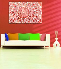 Malvis ® Obraz mandala červené slunce Velikost (šířka x výška): 120x80 cm