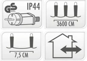 Dekorační světélka 480 LED bílé