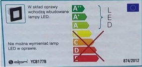 DPM Schodišťové orientační svítidlo s PIR čidlem, 4000K čtverec, bílá