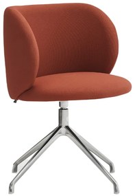 OnaDnes -20% Červená čalouněná konferenční židle Teulat Mogi II.