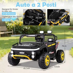 Costway 24 V dětské elektrické vozidlo 2-sedadlové elektrické