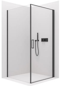 Cerano - sprchovÃ½ kout porte l/p - ÄernÃ¡ matnÃ¡, transparentnÃ­ sklo - 100x70 cm - kÅÃ­dlovÃ½