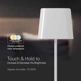 LED Solární magnetická stolní lampa LED/5W/5V 3000-6000K 3600 mAh IP65 bílá