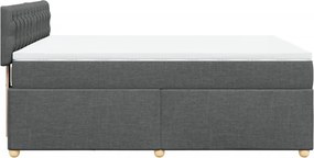 Box spring postel s matrací tmavě šedá 160x200 cm textil 3286739