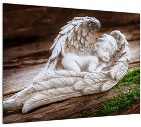 Skleněný obraz - Spící andílek (70x50 cm)