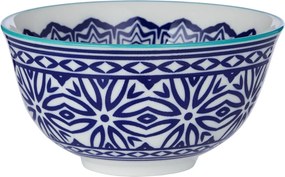 ORNAMENTS Miska 240 ml - modrá/bílá