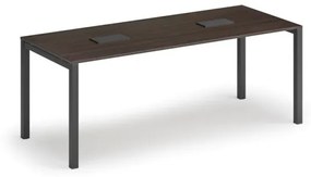 Stůl SQUARE 2000 x 800 x 750, wenge + 2x stolní zásuvka TYP III, černá