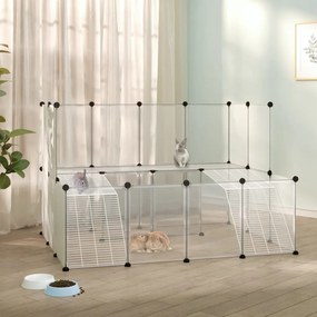 Klec pro malá zvířata průhledná 143 x 107 x 93 cm PP a ocel 340570