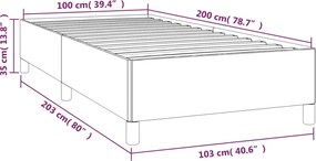 vidaXL Rám postele 100 x 200 cm umělá kůže [347235] Barva: krémová