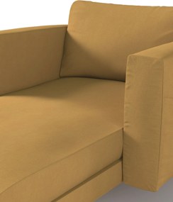 Potah na IKEA Norsborg šezlong s loketními opěrkami barva žlutá látka pletený vzor