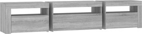 TV skříňka s LED osvětlením šedá sonoma 195x35x40 cm 3152744