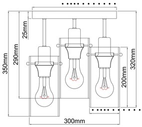 GLOBO FANNI 15564-3D Stropní svítidlo