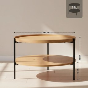 Konferenční stolek Corbitan 80 cm - natura