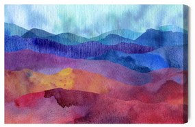 Obraz Barevné Abstraktní Pohoří Nedostatek Nedostatek Plátno Canvas 70x50