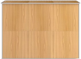 Zahradní kůlna světle hnědá 192x274x223 cm pozinkovaná ocel 3147472