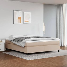 Box spring postel s matrací cappuccino 180 x 200 cm umělá kůže,  3144625