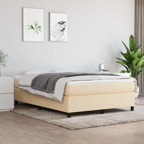 Box spring postel s matrací krémová 140x200 cm textil 3144428