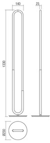 Smarter 01-3188 stojací LED svítidlo Latium, pískově černá, 20W, 3000K, 133cm