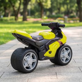 AIYAPLAY odrážedlo-motorka bez pedálů s hudbou a extra širokými koly pro děti od 18 do 36 měsíců, zelené