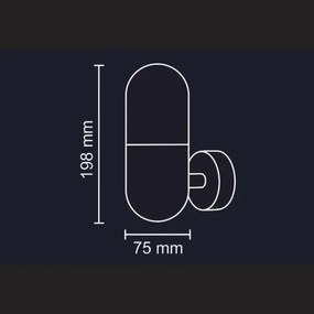 Venkovní nástěnné svítidlo HORTEN 1xE27/10W/230V IP44