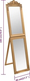 vidaXL Volně stojící zrcadlo 45 x 180 cm [351525] Barva: Stříbrná