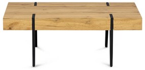 Konferenční stolek 110x60x42, MDF divoký dub, kov černá matná AHG-233 OAK