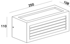 Lucide 27853/01/30 - Venkovní nástěnné svítidlo DIMO 1xE27/18W/230V IP54