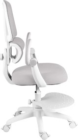 Dětská otočná židle Neoseat JUNI 023 — látka, pratelný potah, šedá