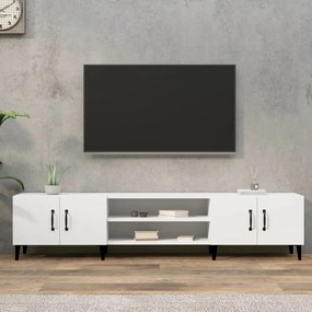TV stolek bílý 180 x 31,5 x 40 cm, z umělého dřeva