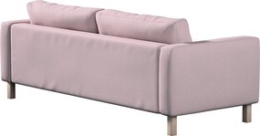 Potah na pohovku IKEA Karlstad, 3-místná, rozkládací barva růžová látka pletený vzor