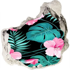 Wallmuralia Nálepka fototapeta 3D na zeď Tropické květiny 75x75 cm