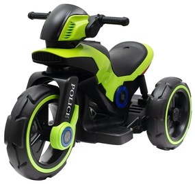Dětská elektrická motorka Baby Mix POLICE zelená Zelená