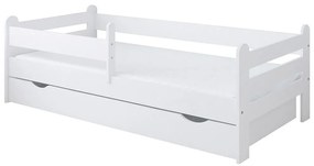 STA Dětská postel Vráťa + šuplík 180x80 cm, Bílá