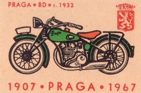 Plechová cedule Praga BD 1932 Velikost: A4 (30 x 20 cm)
