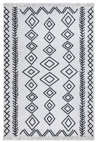 Bílo-černý bavlněný koberec Oyo home Duo, 60 x 100 cm