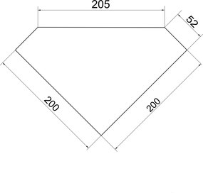 Novaservis - Rohová polička se dvěma otočnými háčky, 65535,1