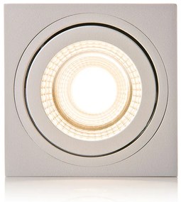 LED2 1160131 Box, bílé stropní čtvercové bodové svítidlo, 6W LED 3000K, 9x9x9,5cm
