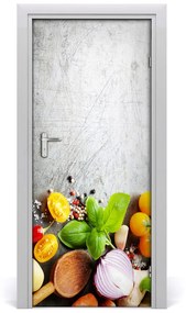 Fototapeta na dveře do domu samolepící zelenina 75x205 cm