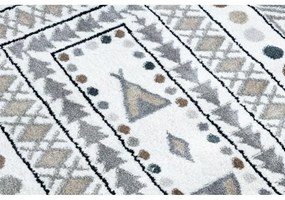 Dětský kusový koberec Pro indiány krémově bílý 80x150cm